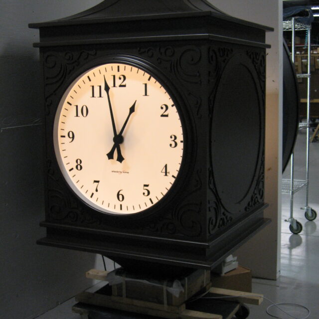 4 Dial Exterior Pedestal Bracket Clocks | Electric Time®