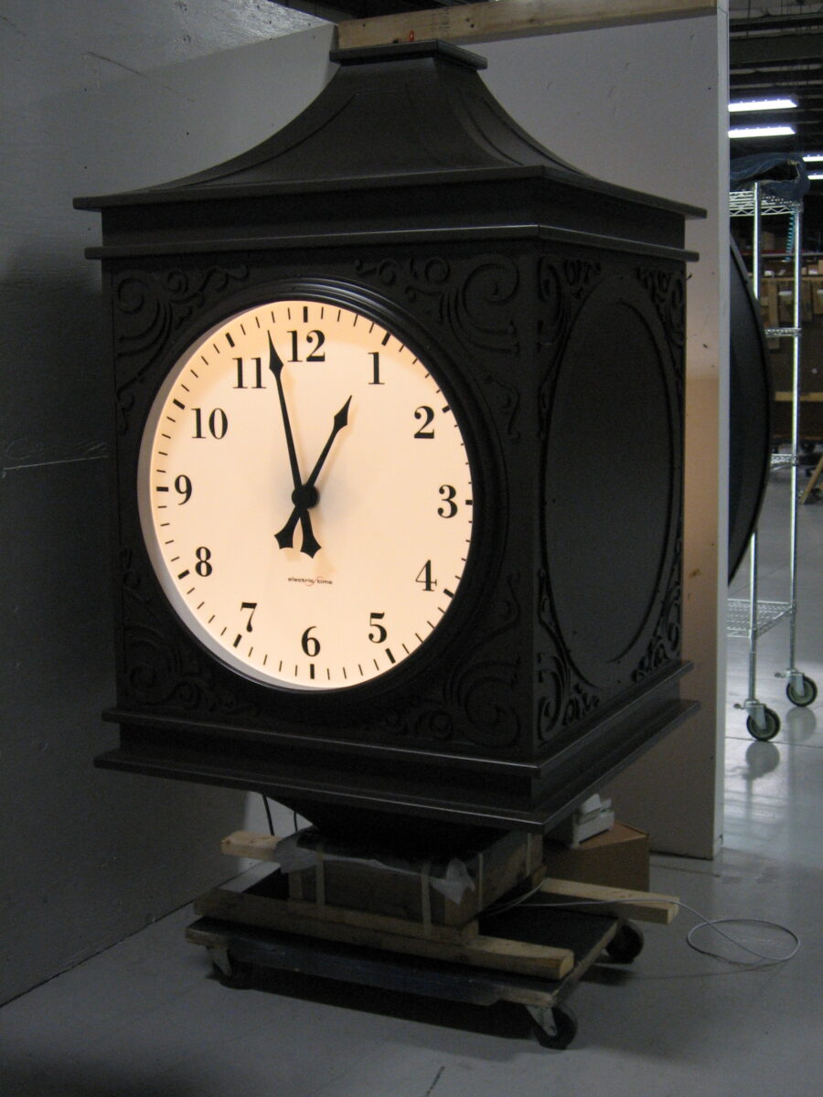 4 Dial Exterior Pedestal Bracket Clocks | Electric Time®