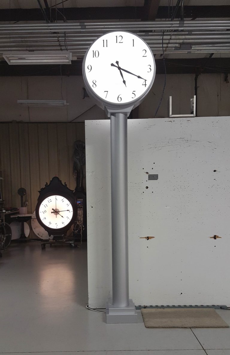 2 Dial Modern Street Clock | Electric Time®