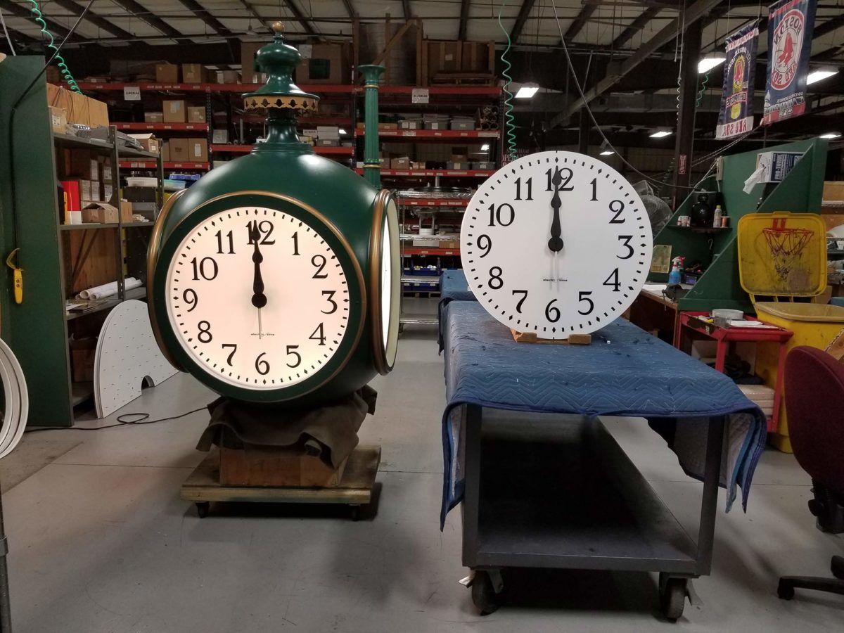 4 Dial Washington Street Clock Large Post Clocks | Electric Time®