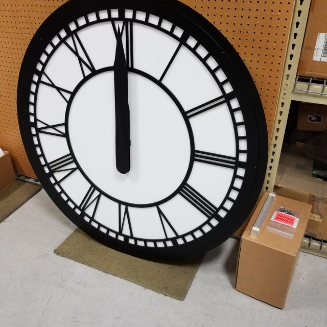 8000 Overlay Flush Backlighted Tower Clocks | Electric Time®