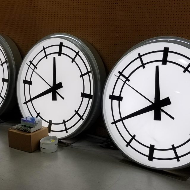 6600 Round Surface ≤48" Backlighted Tower Clocks | Electric Time®