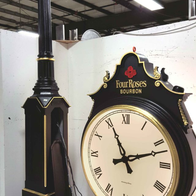 2 Dial Howard Large Post Clocks | Electric Time®