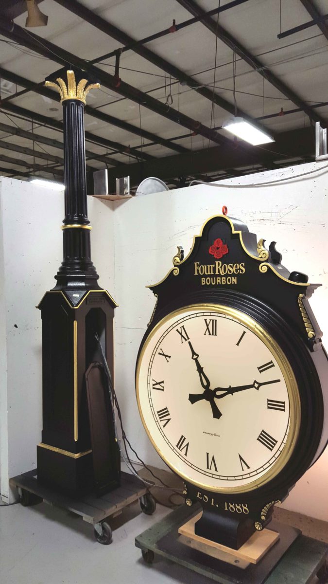 2 Dial Howard Large Post Clocks | Electric Time®